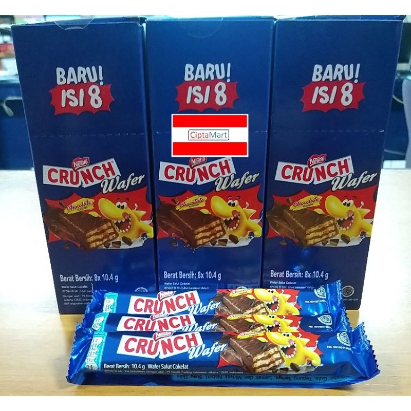 Jual Nestle Crunch Wafer Chocolate 8 x 10.4 gr | Shopee Indonesia