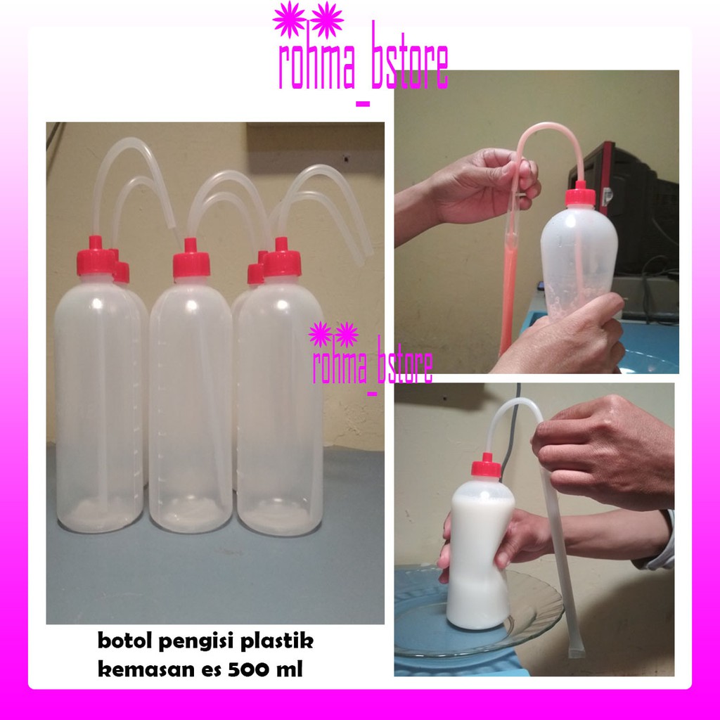 Jual Botol Pengisi Es Pensil 500 ml /Pengisi Es Pudot/ Es Wawan / Es ...