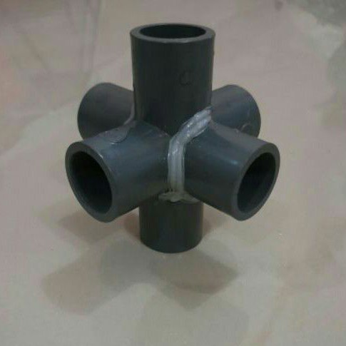 Jual tee 6 way 1/2 " - 3/4" sambungan pipa 6 arah | Shopee Indonesia
