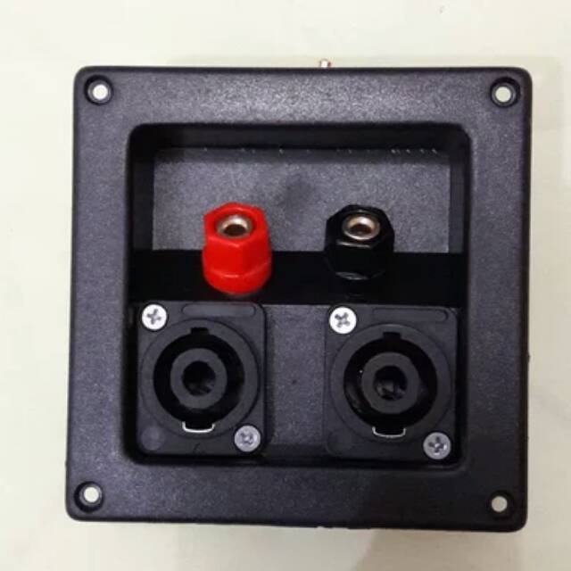 Jual Terminal Speaker Kotak Plastik Terminal Speaker Binding Post Merah ...