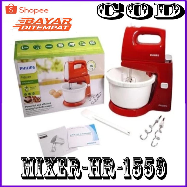 Jual Stand Mixer Roti Philips HR-1559/10 + Bowl 3 L + Extra Speed ...