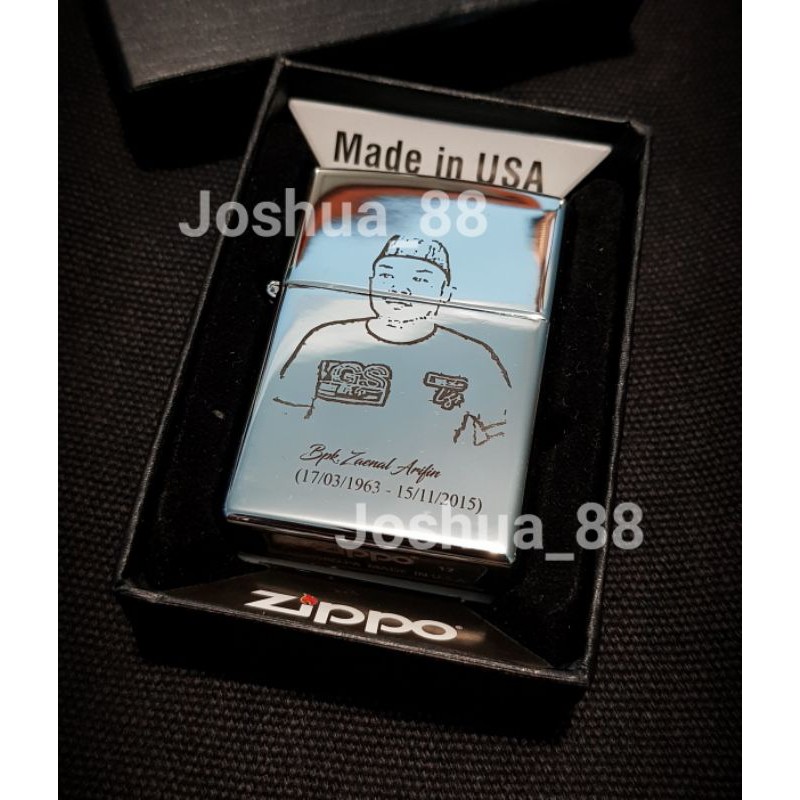 Jual Zippo Korek Api Custom Ukir Silver Bebas Ukir Gambar Foto Sendiri ...