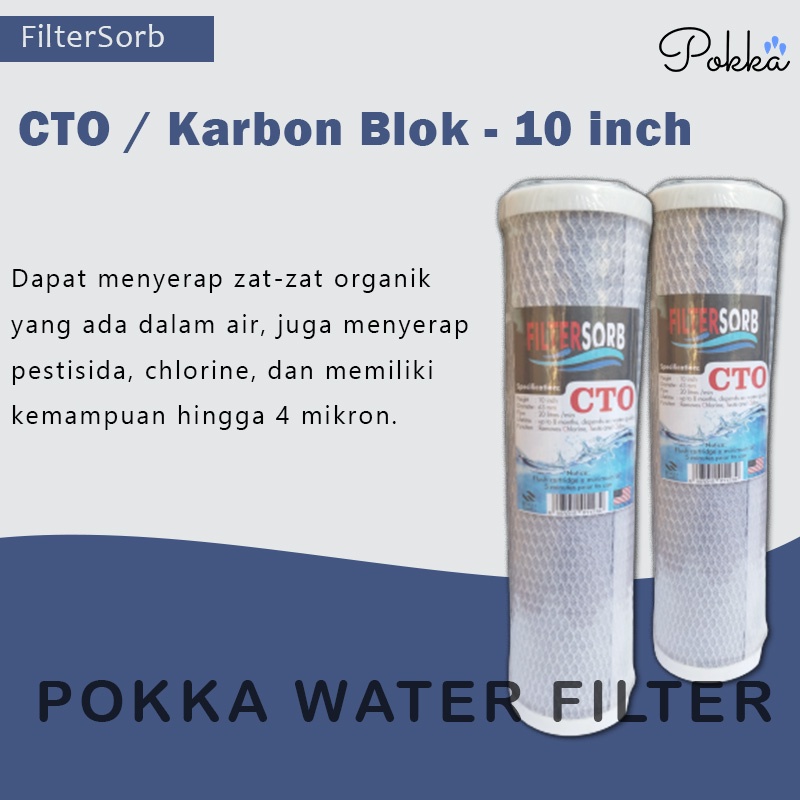 Jual CTO - Karbon Blok - Carbon Block - Carbon Filter 10 inch - FilterSorb | Shopee Indonesia