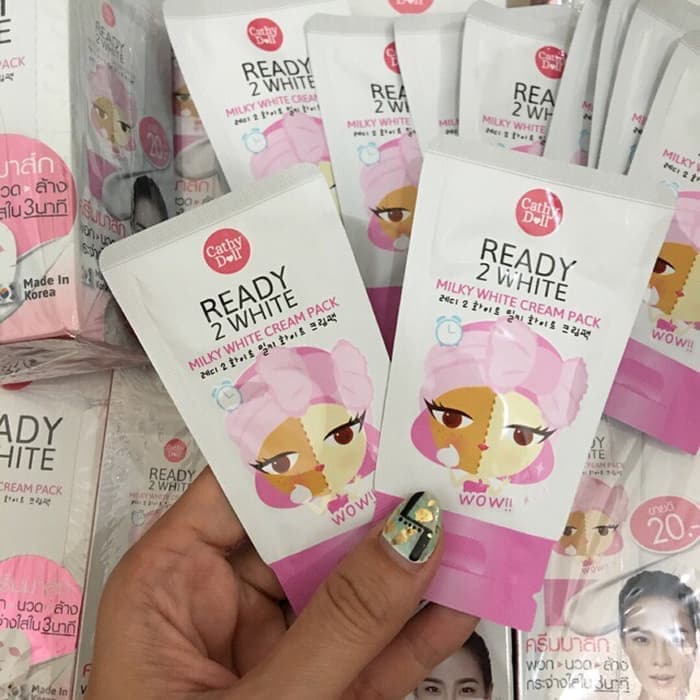 Jual Cathy Doll Ready 2 White Milky White Cream Pack Caty Dol Milk Krim ...