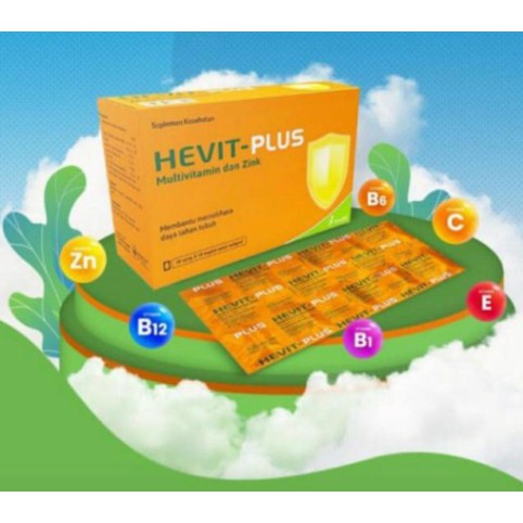 Jual Hevit Plus - Multivitamin C 500Mg, B1, B6, B12, E dan Zinc (isi ...