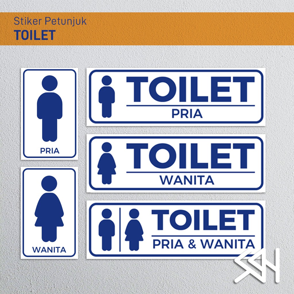 Jual Sticker | Stiker PENUNJUK TOILET - WC | Shopee Indonesia