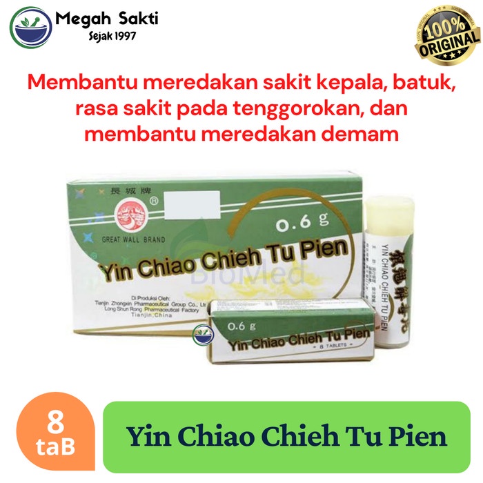 Jual Megah Sakti - Yin Chiao Chieh Tu Pien botol isi 8 tablet - Pereda ...