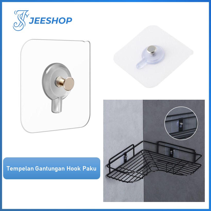 Jual Gantungan Hook Baut Paku / Tempelan Hook Baut Paku Dinding Tanpa ...