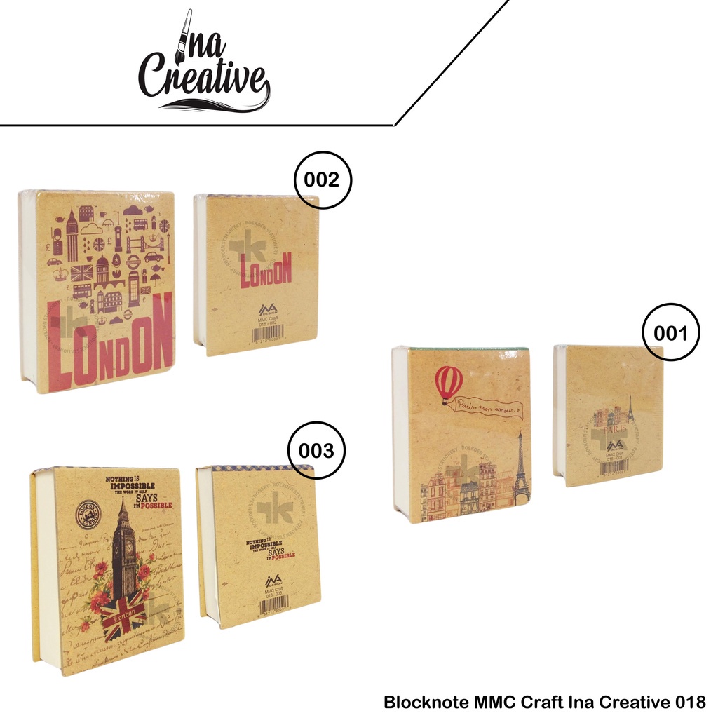 Jual Ina Creative Blocknote Polos - Kecil Memo Craft MMC 018 / MMC 2023 ...