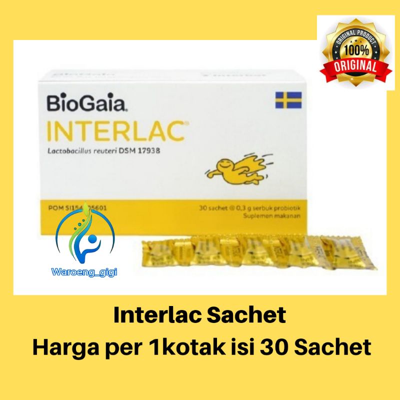 Jual Interlac Probiotik Sachet (1Kotak isi 30pcs) | Shopee Indonesia