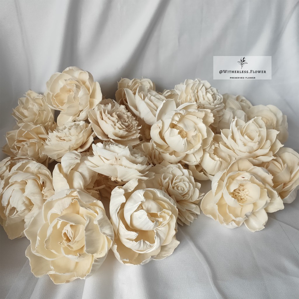 Jual Bunga Sola Wood Flowers 8 CM / Bunga Kayu | Shopee Indonesia