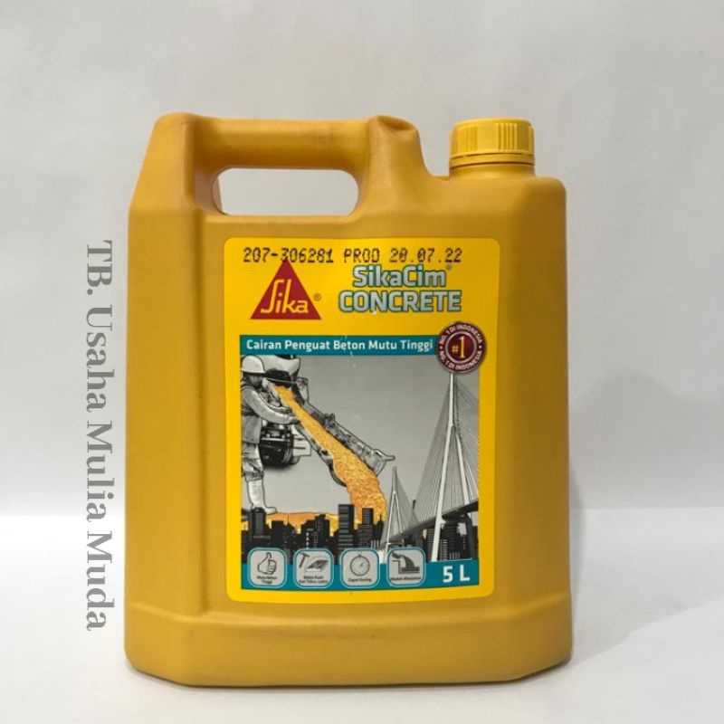 Jual Sika - Sikacim Concrete Additive Obat Cor Beton Cepat Keras Cairan 5Liter | Shopee Indonesia