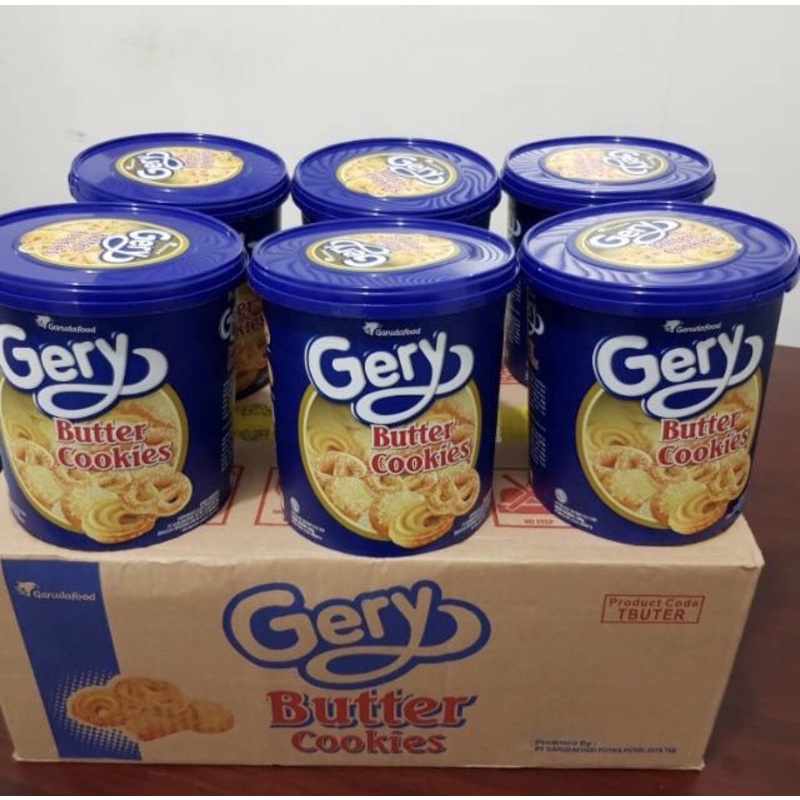 Jual Gery Butter Cookies 300 gram / Biskuit Kue Kering Per Dus Isi 6 ...