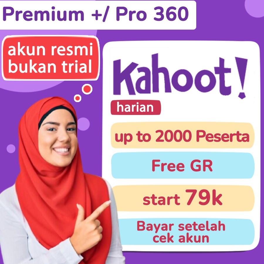 Jual Paket Kahoot Quiz Premium / 360 PRO Up To 2000 User Harian | Shopee Indonesia