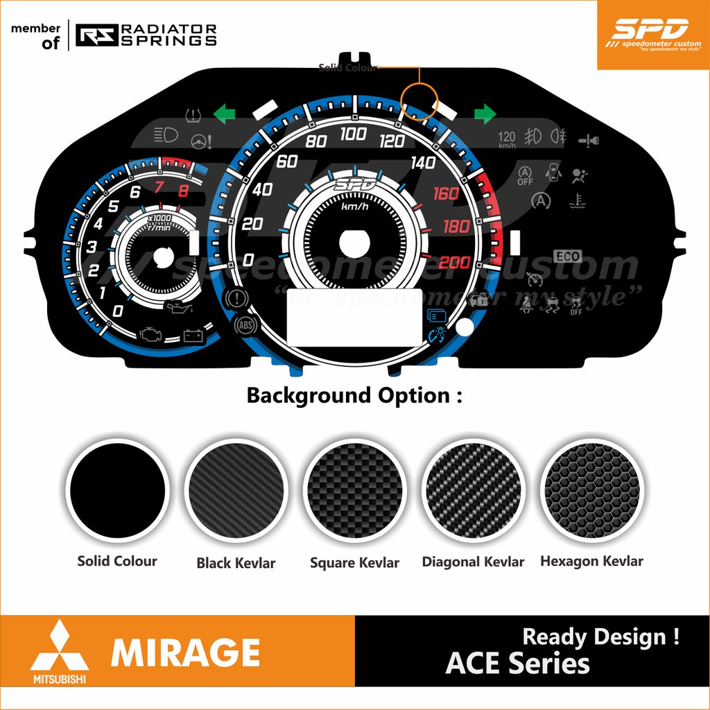 Jual Panel Speedometer Custom Mitsubishi Mirage Matic - SPD Speedometer ...