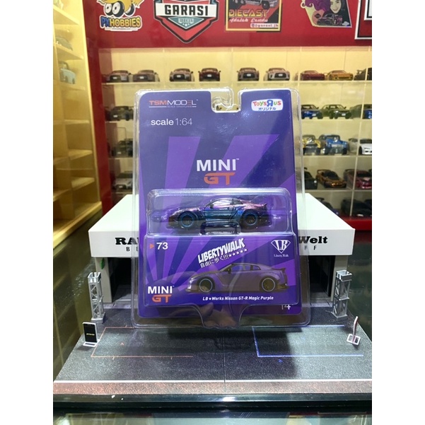Jual Mini GT No 73 LB Works Nissan GTR R35 Magic Purple w/ Carbon Fiber Hood ToysRus Japan ...
