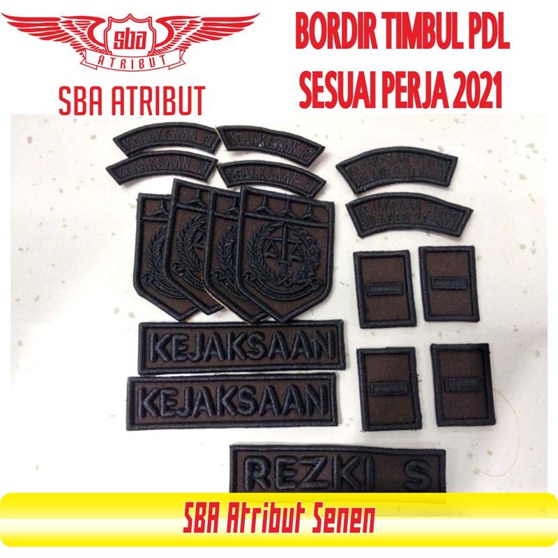 Jual BORDIR TIMBUL BAJU PDL KEJAKSAAN SESUAI PERJA TERBARU | LOGO/TANDA ...