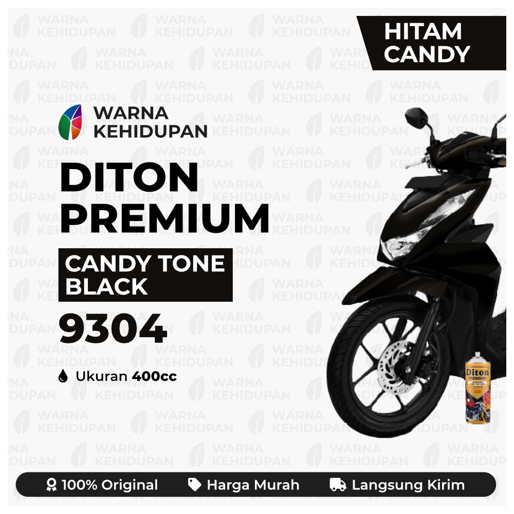 Jual DITON PREMIUM CANDY TONE BLACK 9304 HITAM CANDY CAT SEMPROT ...