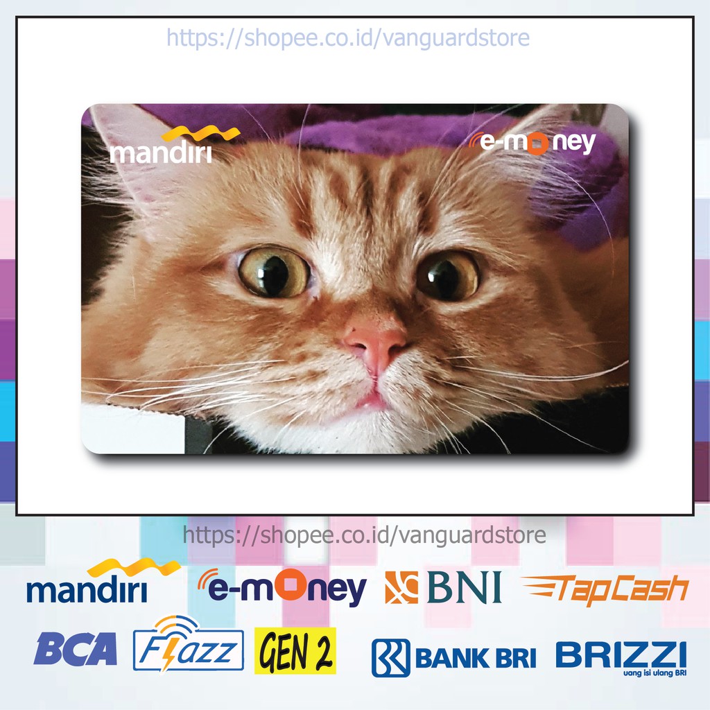 Jual KARTU E MONEY E TOLL KUCING ANIMAL 1 EMONEY MANDIRI FLAZZ BCA GEN ...