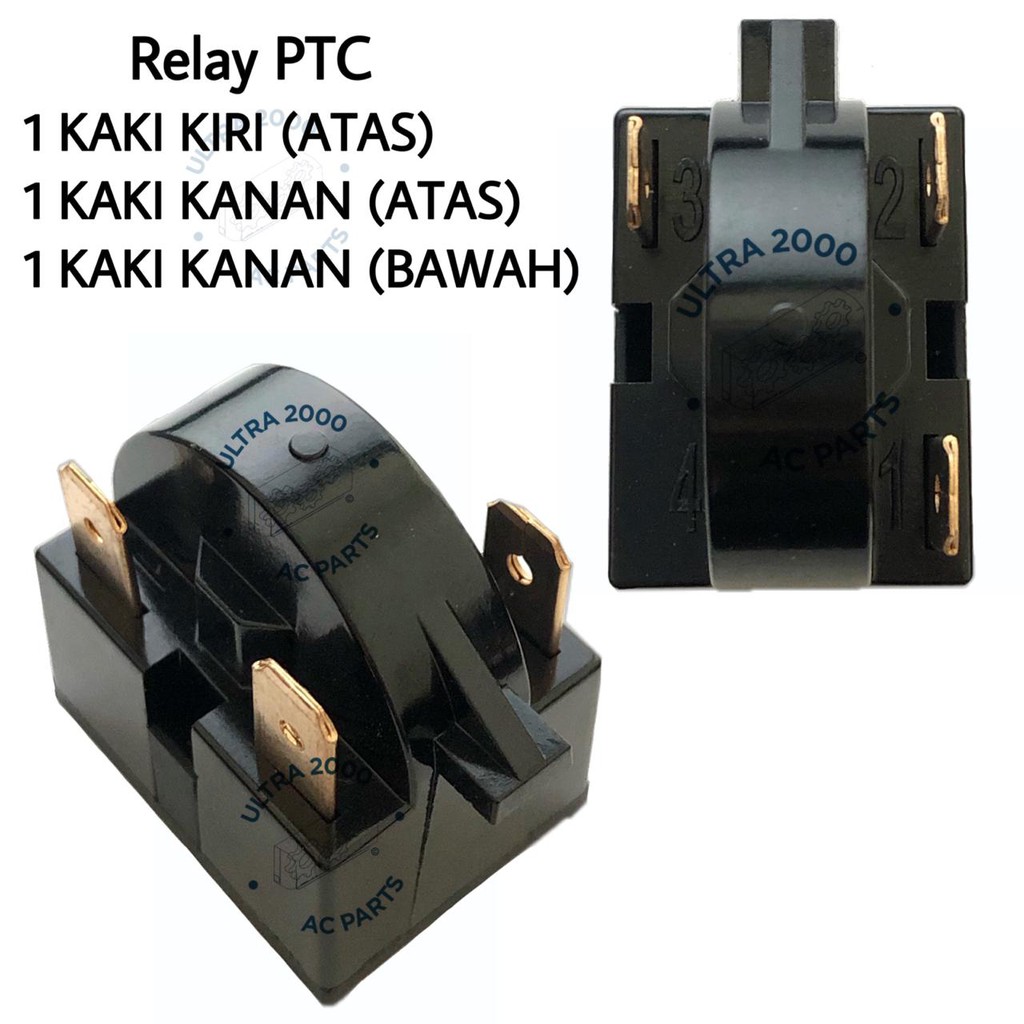 Jual PTC RELAY KULKAS / RELAY PTC KULKAS 1 PIN 1 KAKI 2 PIN 2 KAKI 3 ...