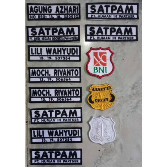 Jual logo satpam 3 d dan nama satpam | Shopee Indonesia