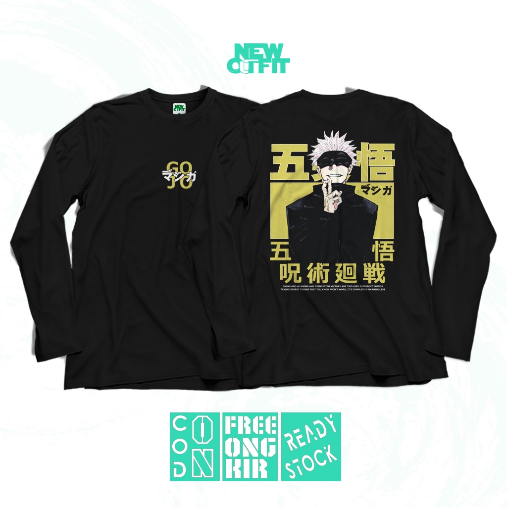 Jual Kaos Lengan Panjang GOJO SATORU JUJUTSU KAISEN ITADORI YUUJI ...