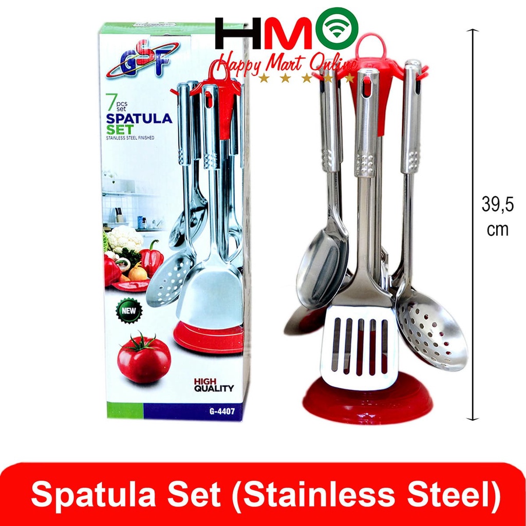 Jual Sutil Spatula Set Stainless GSF-4407 Kitchen Utensil Set Stainless ...