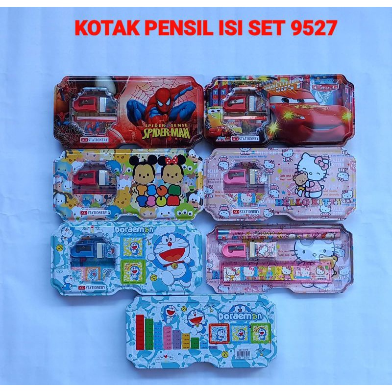 Jual KOTAK PENSIL GAMBAR KALENG SET / TEMPAT ALAT TULIS KALENG ISI ...