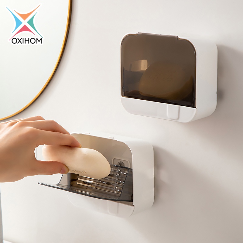 Jual Oxihom Tempat Sabun Rak Kamar Mandi Plastik Rak Sabun Tempel ...