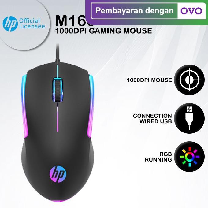 Jual Mouse Gaming HP M160 - 1000DPI RGB USB Wired | Shopee Indonesia