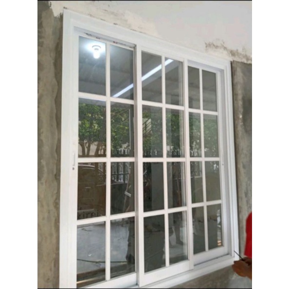 Jual jendela sliding tiga daun ukuran 130×150 | Shopee Indonesia