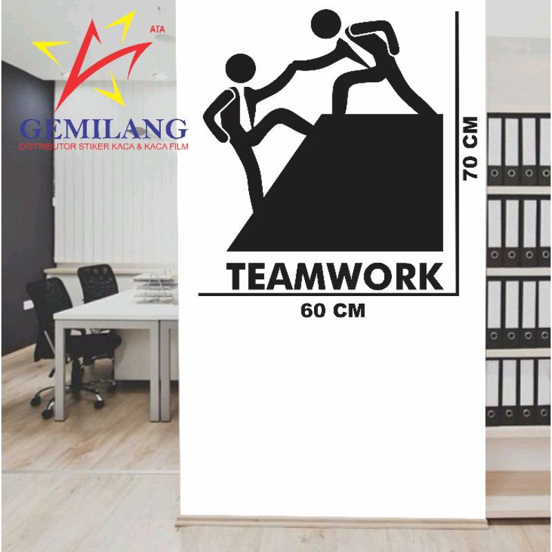 Jual CUTTING STICKER TEAMWORK QUOTES COCOK UNTUK KANTOR RUANG KERJA ...
