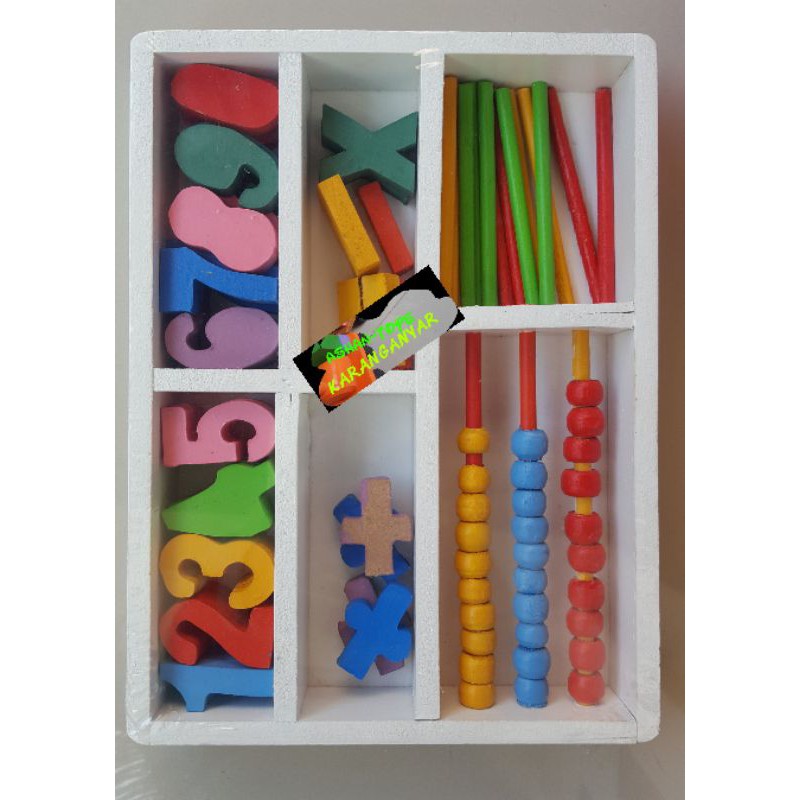 Jual Maiman kayu stik hitung angka,puzzle angka,Simpoa Hitung,mainan ...