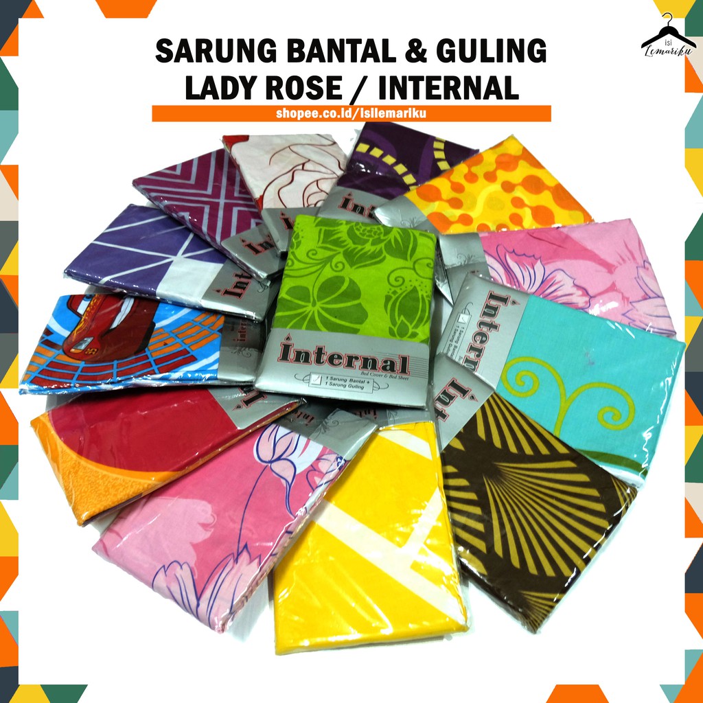 Jual Sarung Bantal & Sarung Guling LADY ROSE / INTERNAL | Shopee Indonesia