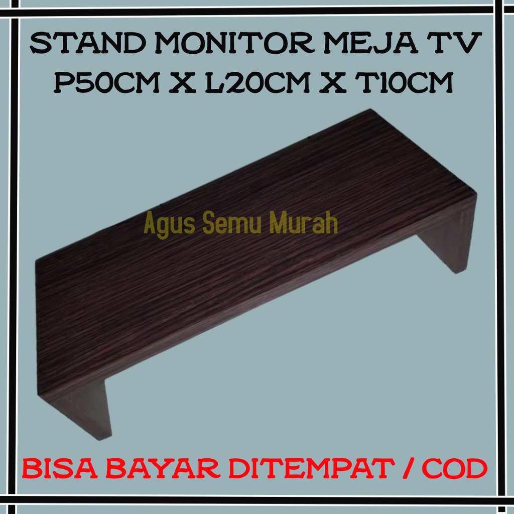 Jual Stand Monitor Rak Meja Laptop Tv Kayu Murah Keren P50cm x L20cm x ...