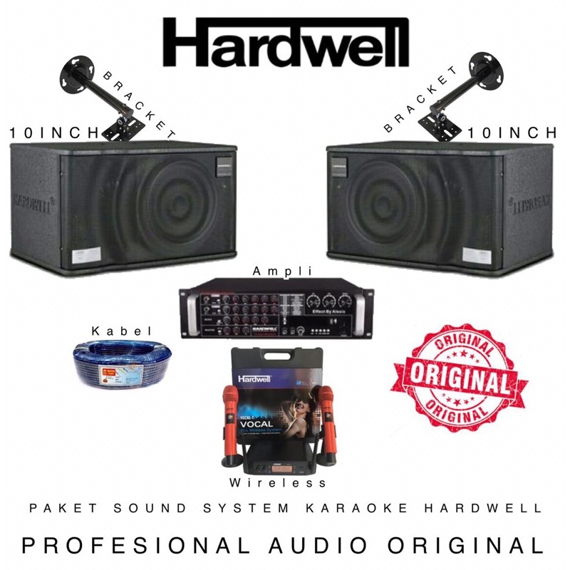 Jual PAKET SOUND SYSTEM HARDWELL PASIF KARAOKE 10INCH ORIGINAL | Shopee ...