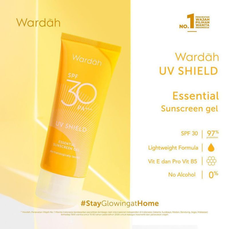 Jual Wardah Sunscreen Gel SPF 30 Essential Sunscreen Gel ( Kemasan Baru | Shopee Indonesia
