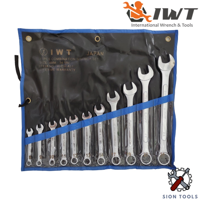 Jual IWT KUNCI RING PAS SET 11 PCS METRIK INCH SIZE 8 MM - 24 MM 5/16 ...