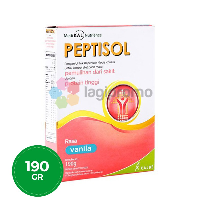 Jual Kalbe Peptisol Vanila 189 gr Susu Nutrisi Tinggi Protein Rendah ...