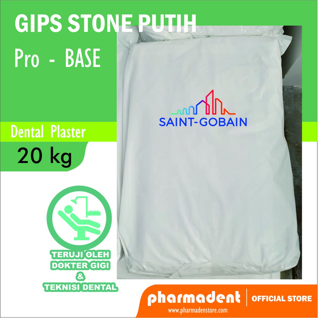 Jual Gips Stone Putih Moldano Saint Gobain USA Pro Base 20kg | Shopee ...