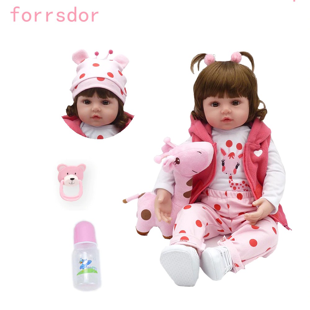 Jual Boneka Lucu 47cm Linda jirafa roja bebe muñeca reborn boneca ...
