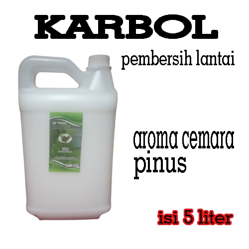 Jual KARBOL PEMBERSIH LANTAI AROMA CEMARA PINUS ISI 5 LITER | Shopee ...
