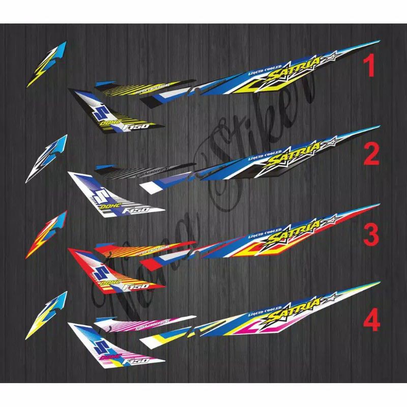 Jual Stiker motor Striping Motor Variasi Satria Fu Facelift Motif Star ...