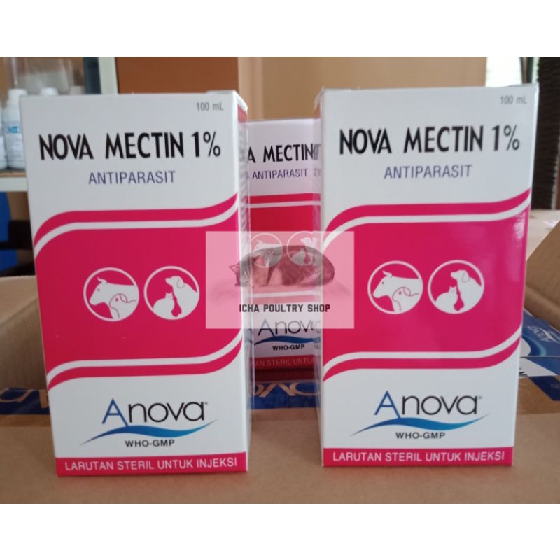 Jual NOVA MECTIN 1% Obat ANTIPARASIT (gudig/cacing) pada HEWAN | Shopee ...
