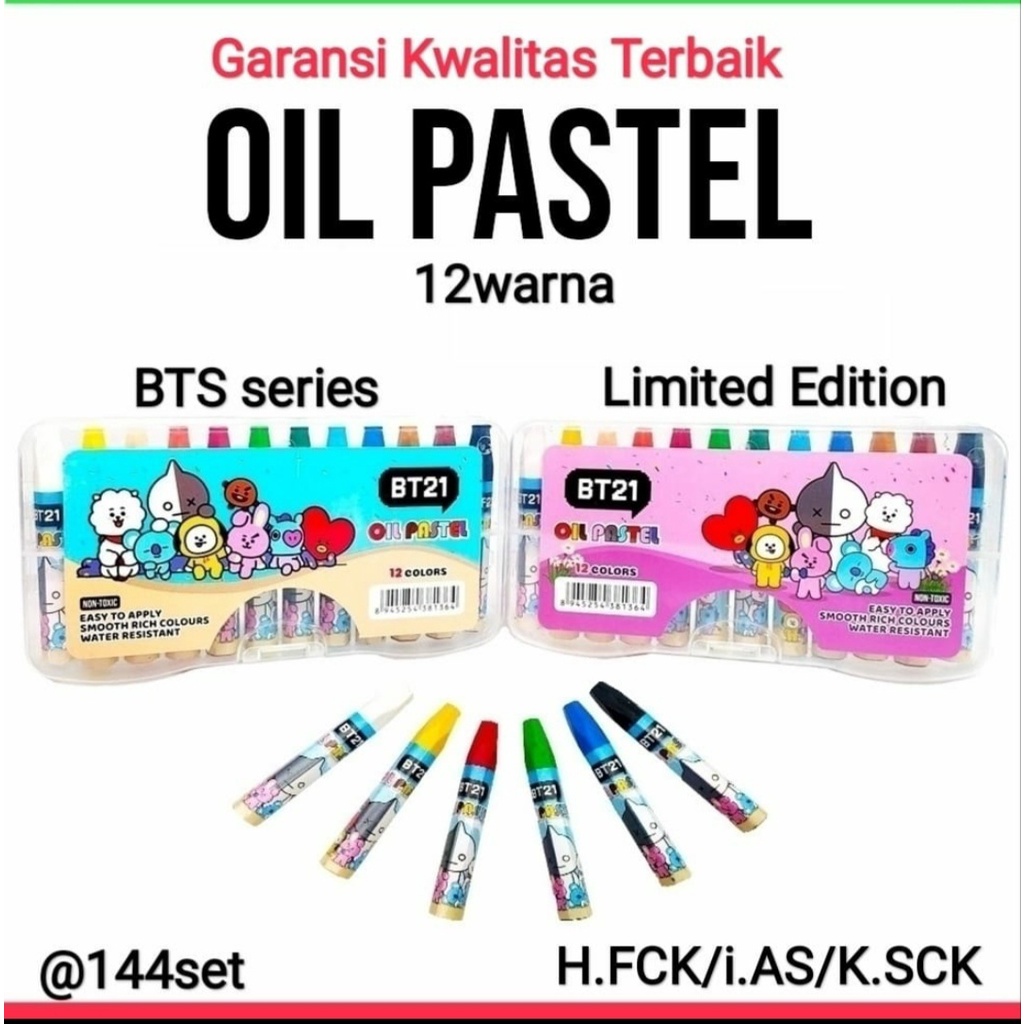 Jual Crayon Murah 12 Warna Oil Pastel | Shopee Indonesia