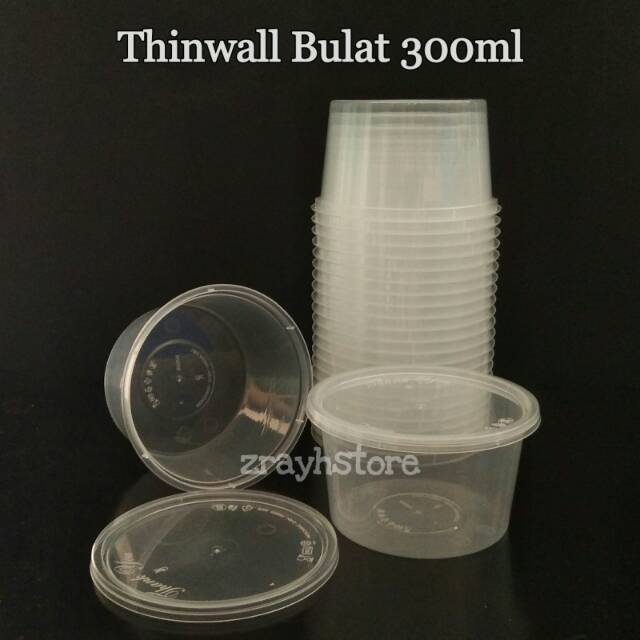 Jual Thinwall Bulat 300ml Cup Puding Mangkok Plastik 300 ml | Shopee Indonesia