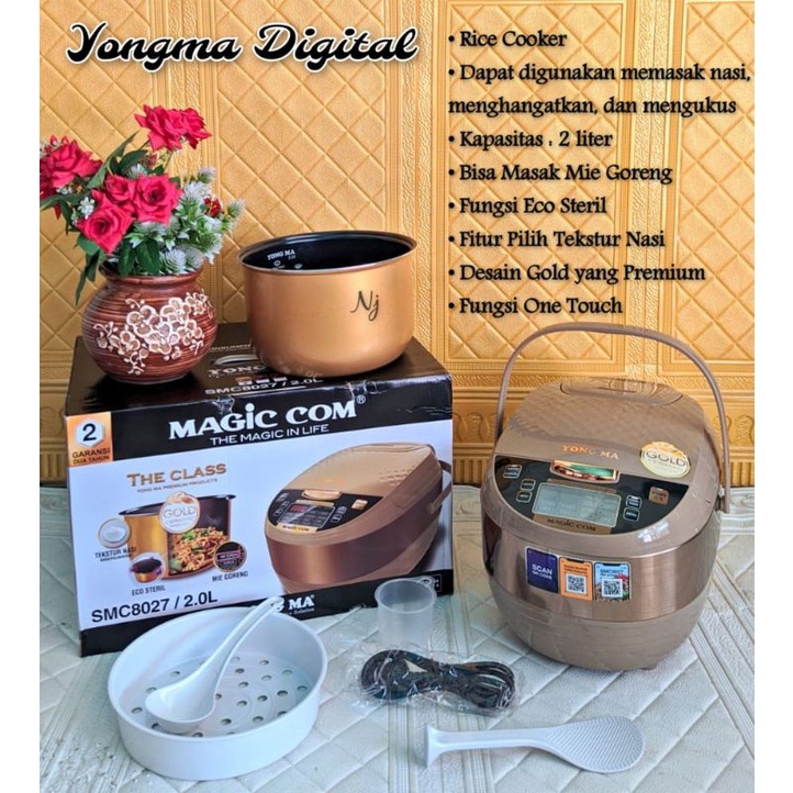 Jual MAGICOM YONGMA SMC8027 UPGRADE Kapasitas 2liter | Shopee Indonesia