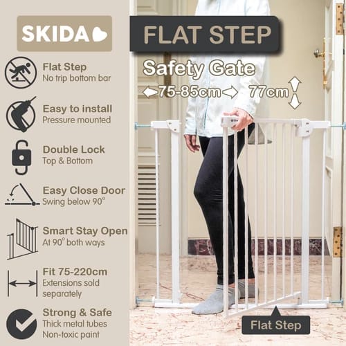 Jual P.O SKIDA Flat Step Safety Gate 75-85cm Pagar Pengaman Bayi Anak ...