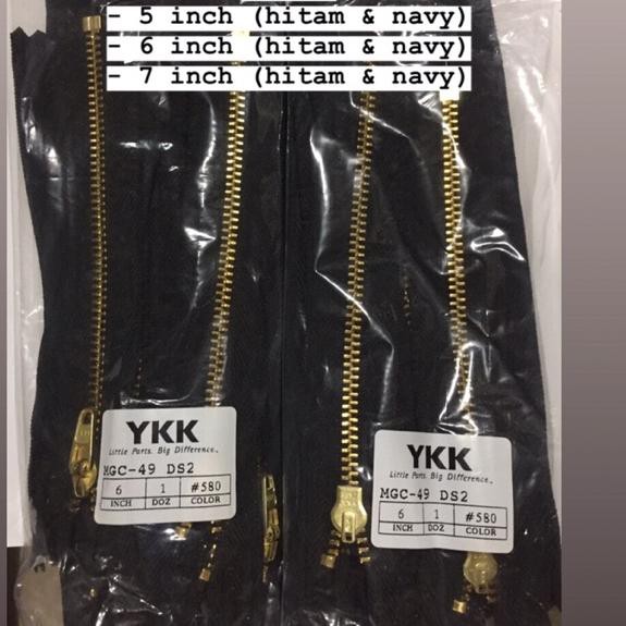 Jual PROMO BULAN INI!!! (1 lusin) Resleting jeans YKK 4 inch 5 inch 6 ...