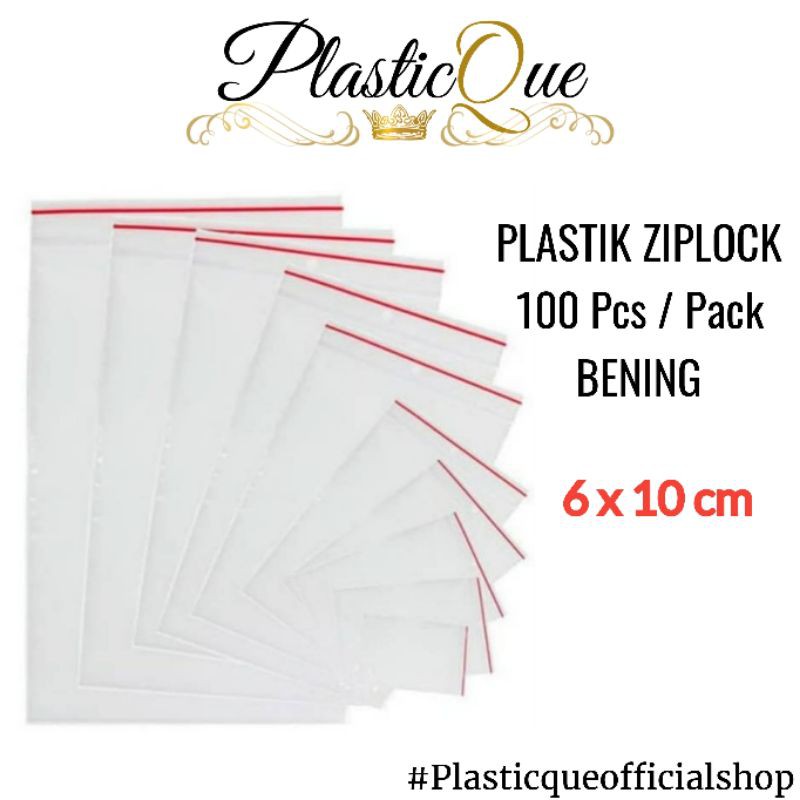Jual ZIPLOCK PLASTIK 6X10CM 6X10 CM 100 PCS 100PCS KLIP ZIPPER CLIP ZIP ...